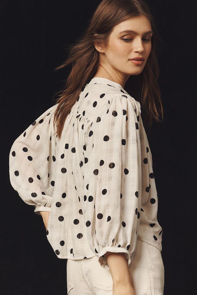 Bishop + Young Polka Dot Blouse | Anthropologie