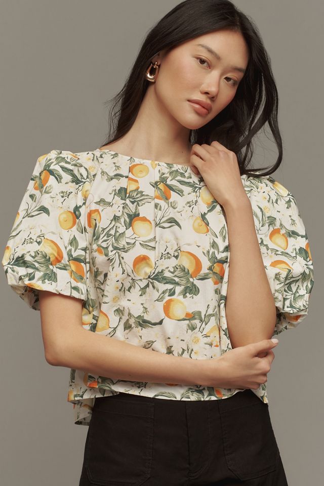 Maeve Bow-Back Swing Blouse | Anthropologie