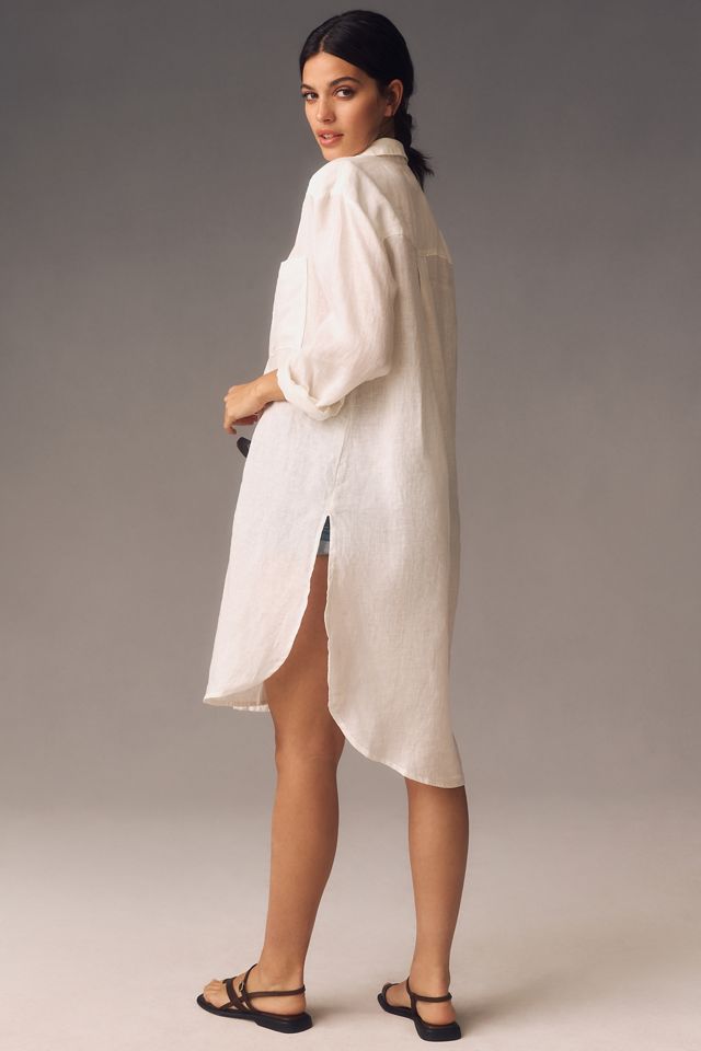 Relaxed Buttondown Linen Tunic | Anthropologie