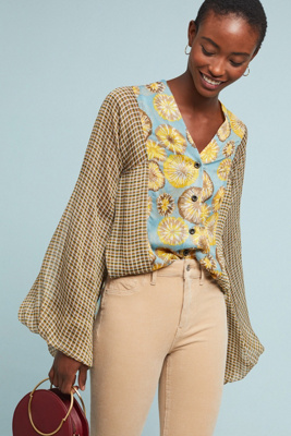 Byron Lars Bell-Sleeved Buttondown | Anthropologie