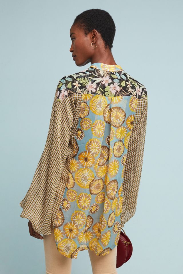 Byron Lars Bell-Sleeved Buttondown | Anthropologie