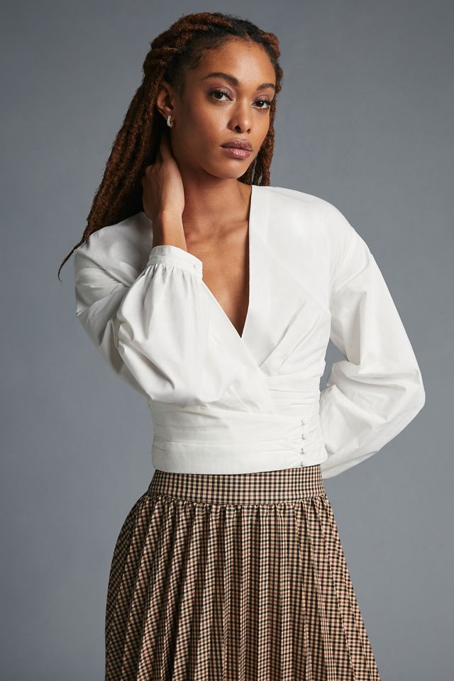 Sunday in Brooklyn Wrap-Front Blouse | Anthropologie