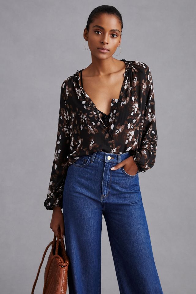 Cloth & Stone Ruffled Blouse | Anthropologie