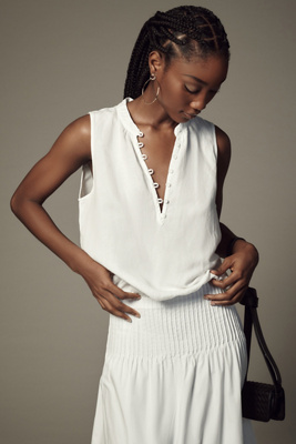 Cloth & Stone Placket Tank | Anthropologie