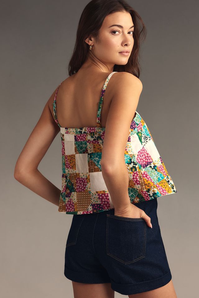 Pilcro Patchwork Boxy Tank | Anthropologie
