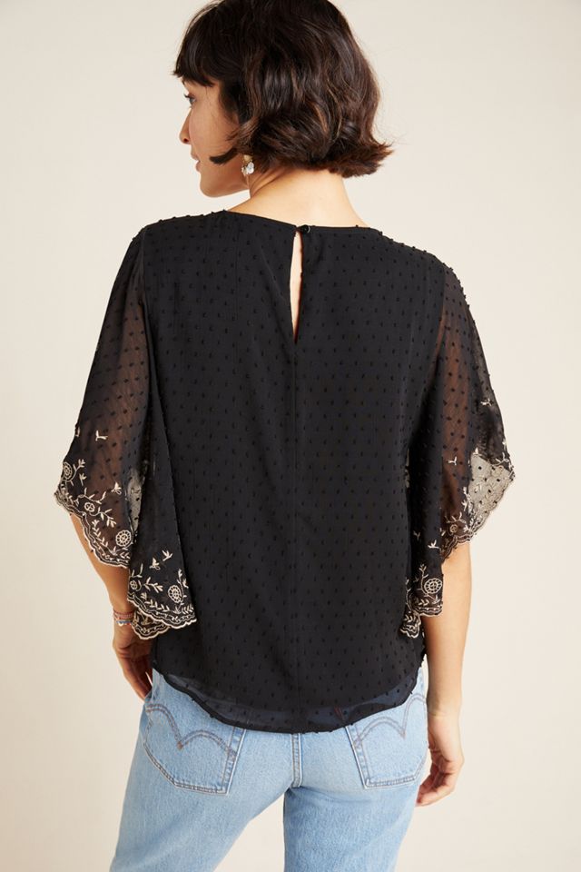 Christie Clip Dot Blouse | Anthropologie