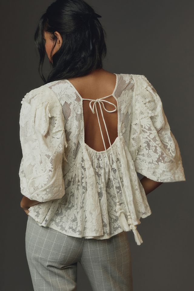 Forever That Girl Long-Sleeve Babydoll Blouse | Anthropologie