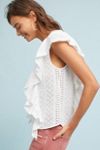 Ruffled V-Neck Shell | Anthropologie