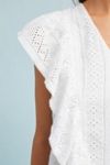 Ruffled V-Neck Shell | Anthropologie