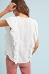 Ruffled V-Neck Shell | Anthropologie