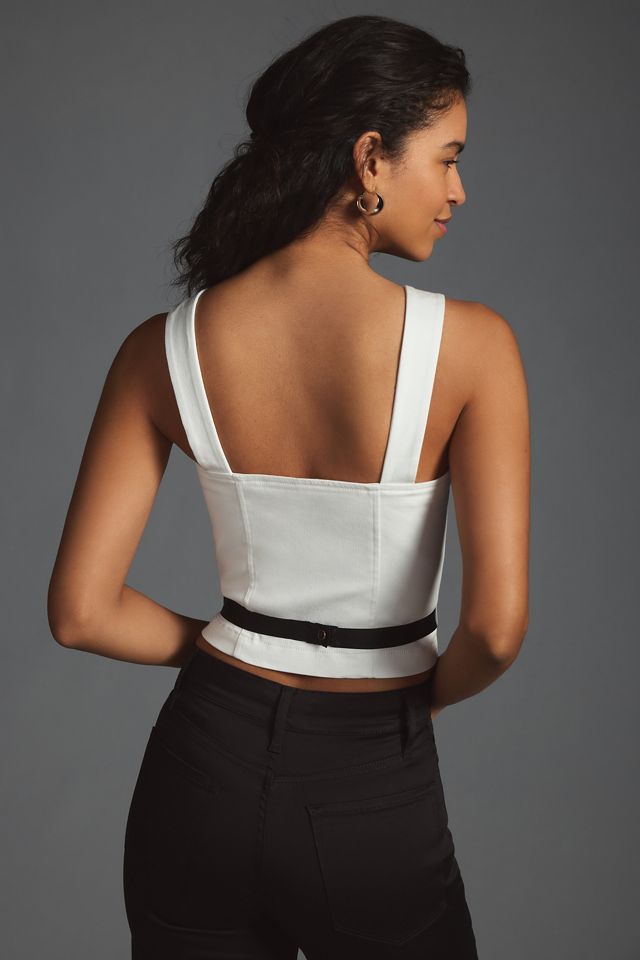 Maeve Structured Corset Top | Anthropologie
