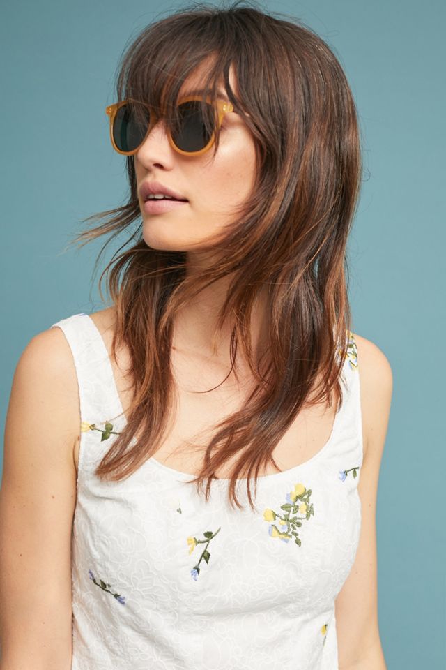 Dandelion Embroidered Peplum Top | Anthropologie