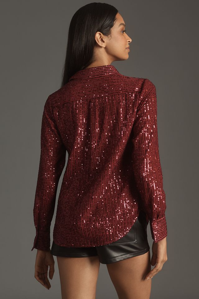 The Remie Sequin Buttondown | Anthropologie