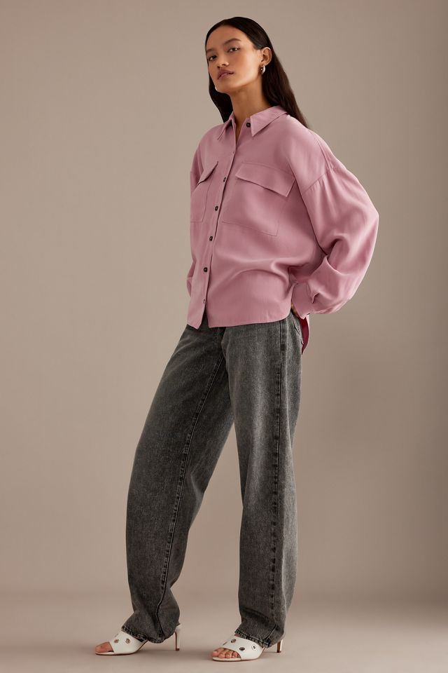 Selected Femme Long-Sleeve Cargo Shirt | Anthropologie UK