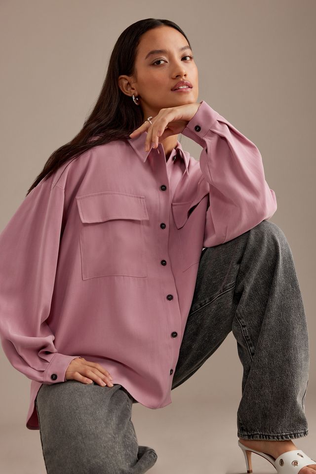 Selected Femme Long-Sleeve Cargo Shirt | Anthropologie UK
