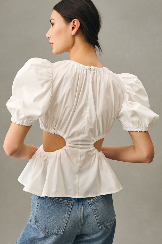 ASTR The Label Juno Cutout Peplum Top | Anthropologie UK