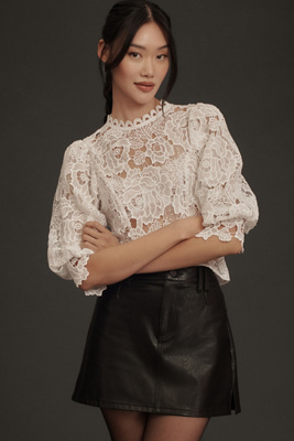 Sarah Hann Lace Blouse | Anthropologie