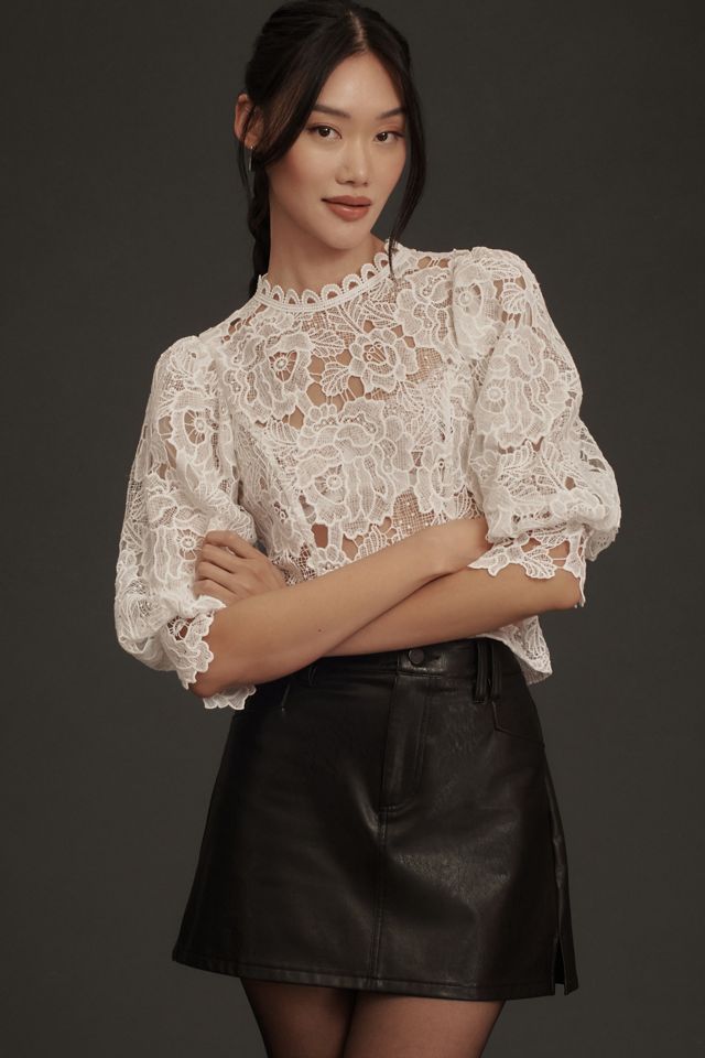 Sarah Hann Lace Blouse | Anthropologie