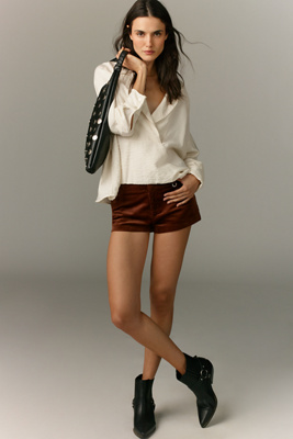 The Dylon Long-Sleeve Wide-Placket Top | Anthropologie