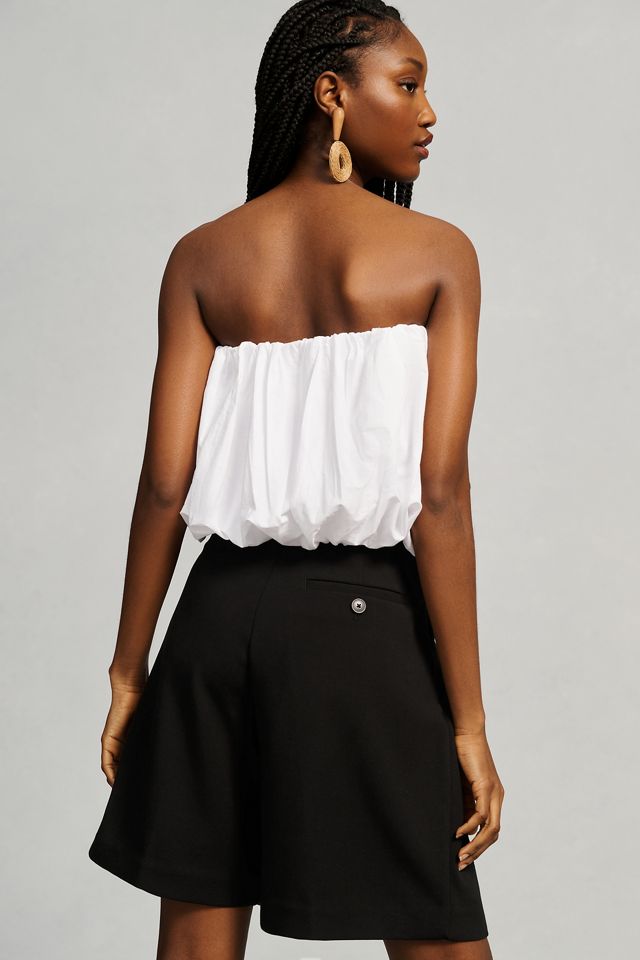 Maeve Strapless Poplin Bubble Top | Anthropologie