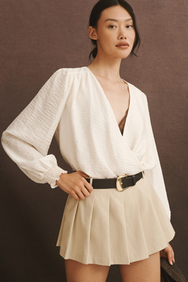 The Dylon Long-Sleeve Wide-Placket Top | Anthropologie UK