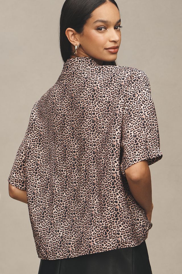 The Dylon Short-Sleeve Wide-Placket Top: Printed Edition | Anthropologie