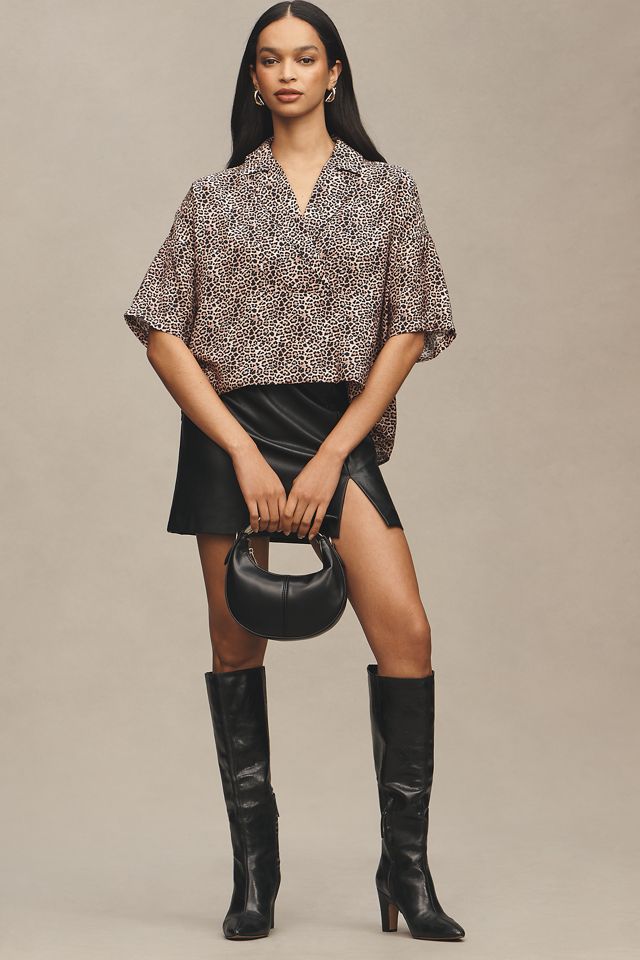 The Dylon Short-Sleeve Wide-Placket Top: Printed Edition | Anthropologie