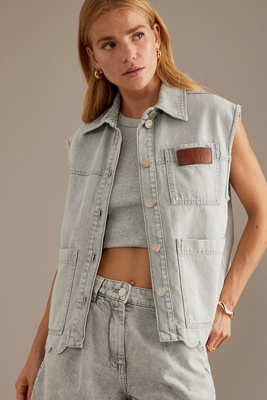 Chaleco de Mezclilla con Borde Festoneado Stella Nova | Anthropologie ES