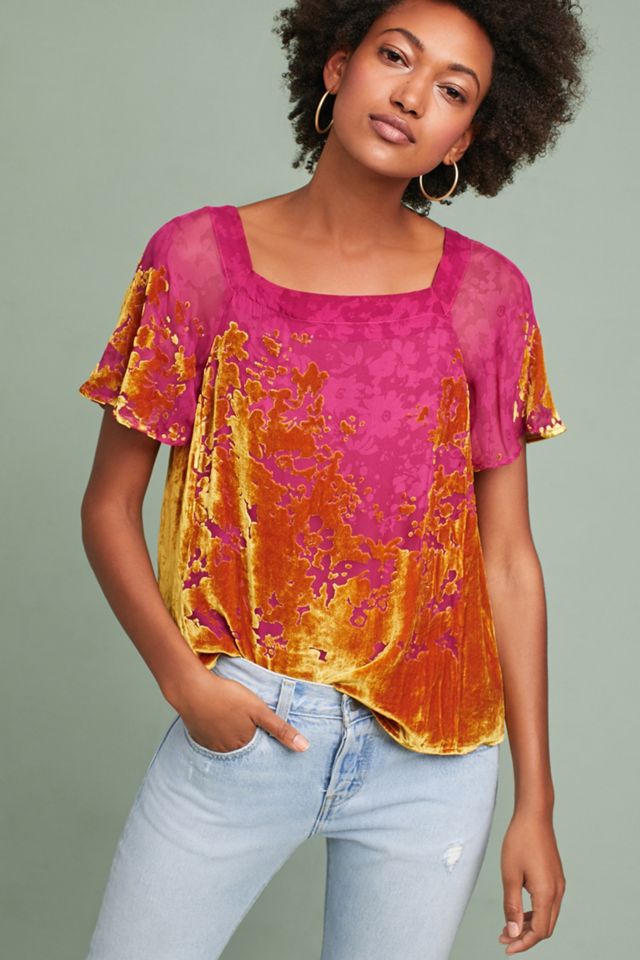 Ombre Shimmer Tee | Anthropologie