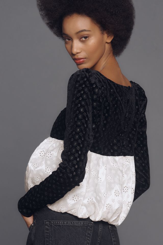 For Love & Lemons Elisa Long-Sleeve Bubble Top | Anthropologie