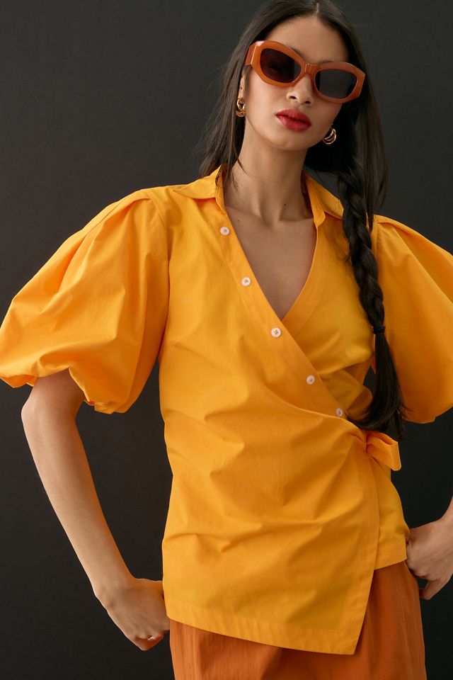 By Anthropologie Longline Wrap Blouse | Anthropologie