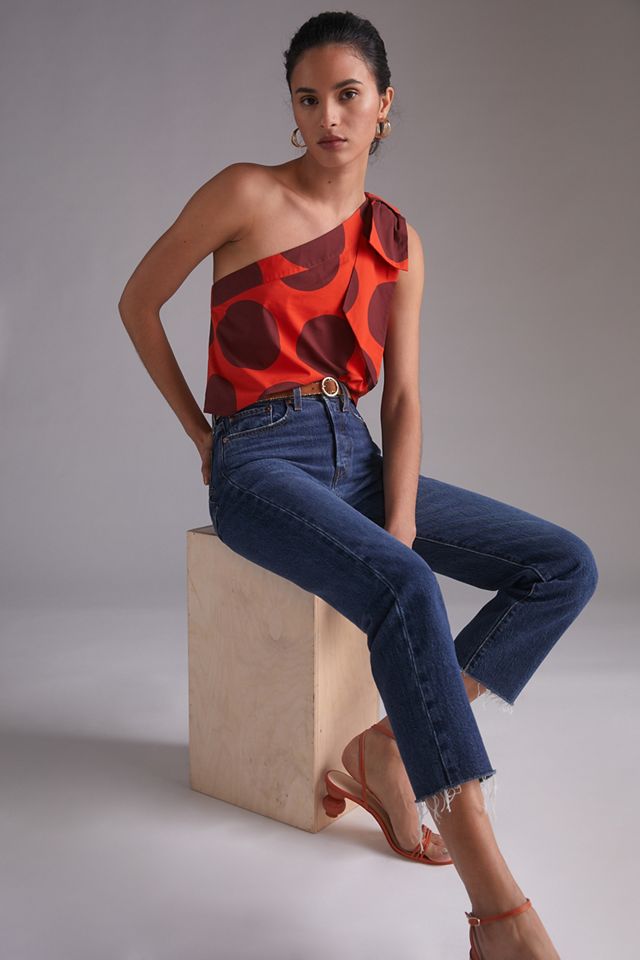 Farm Rio One-Shoulder Blouse | Anthropologie