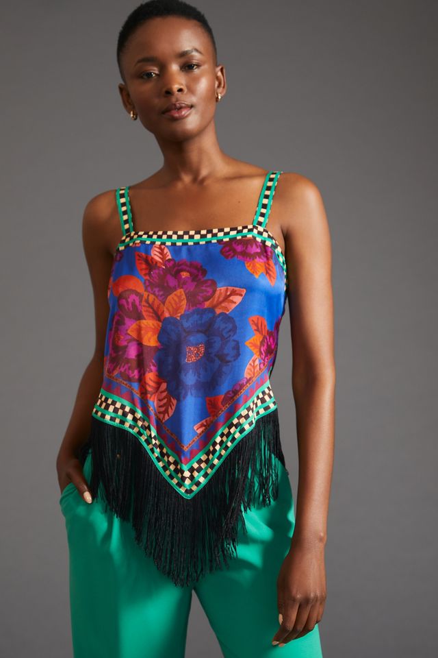 Farm Rio Fringed Tank Top | Anthropologie