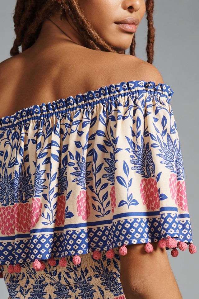 Farm Rio Off-The-Shoulder Ruffle Blouse | Anthropologie