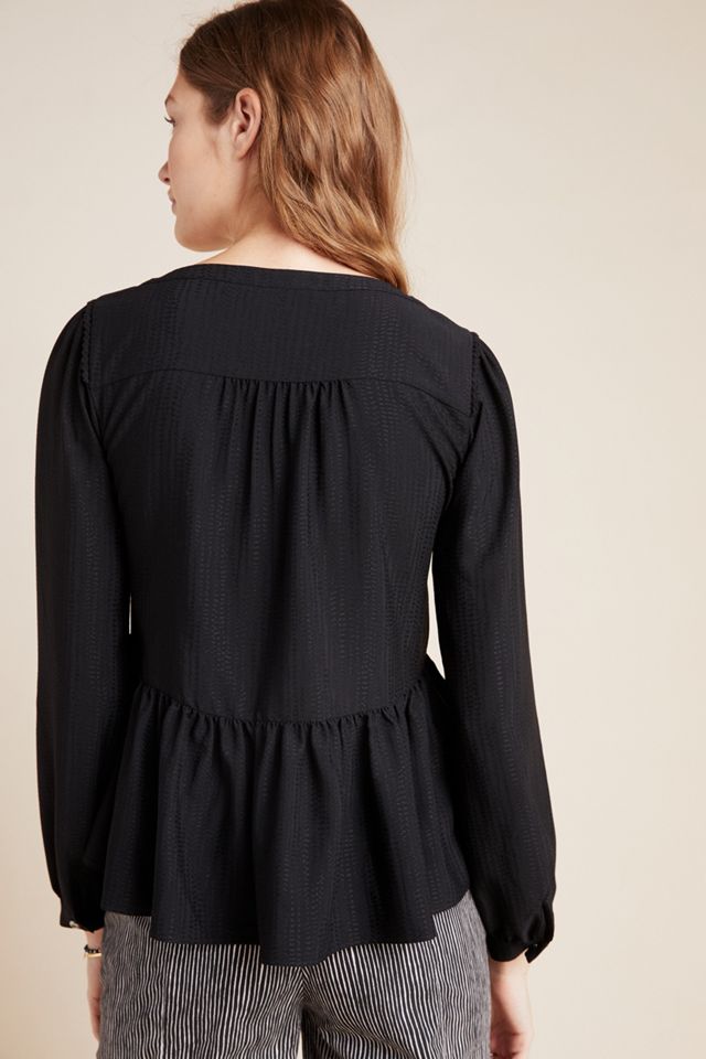 Maeve Iris Peplum Blouse | Anthropologie