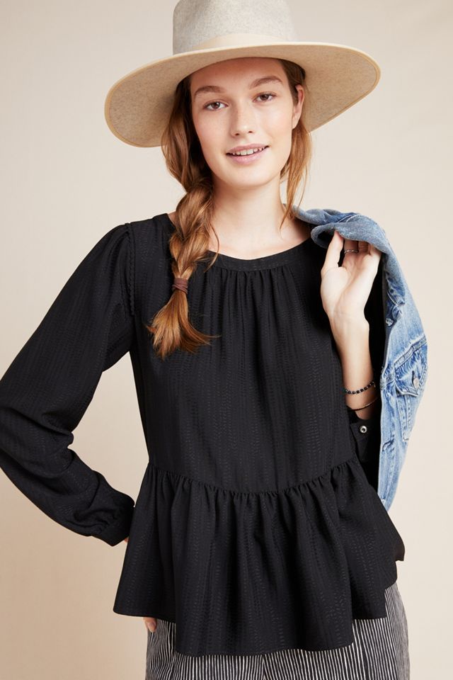 Maeve Iris Peplum Blouse | Anthropologie
