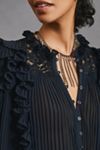 By Anthropologie Pleated Ruffled Blouse | Anthropologie
