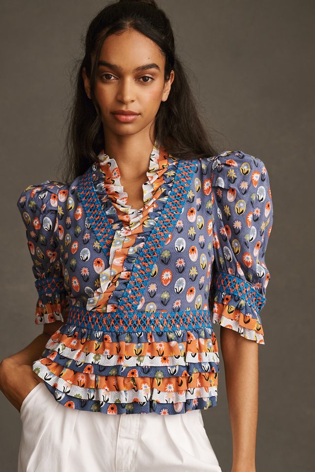 Celia B Alice Ruffle Top | Anthropologie