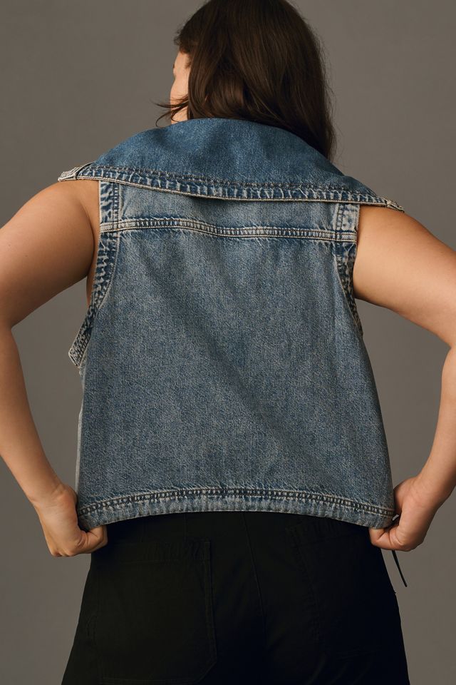 Pilcro Sleeveless Denim Popover Top | Anthropologie
