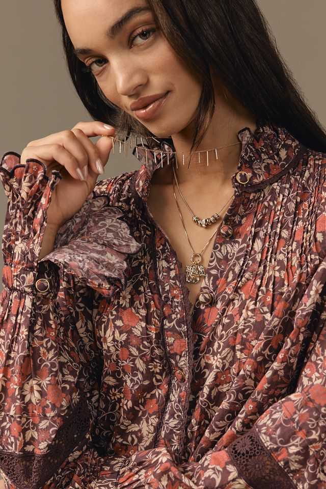 Farm Rio Chelsea Garden Long-Sleeve Blouse | Anthropologie