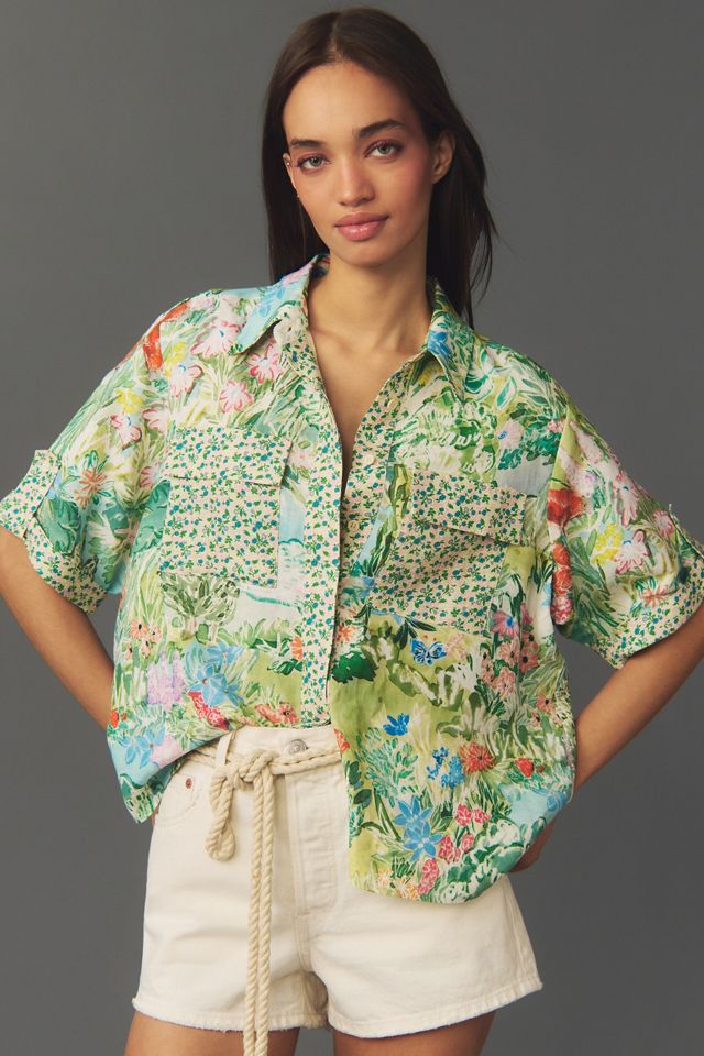 Hunter Bell Hawkins Linen Top | Anthropologie