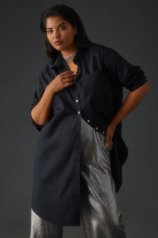 Maeve Maxi Tunic Poplin Buttondown | Anthropologie