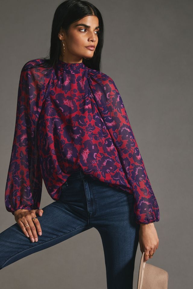 Maeve Sheer Tunic Blouse | Anthropologie