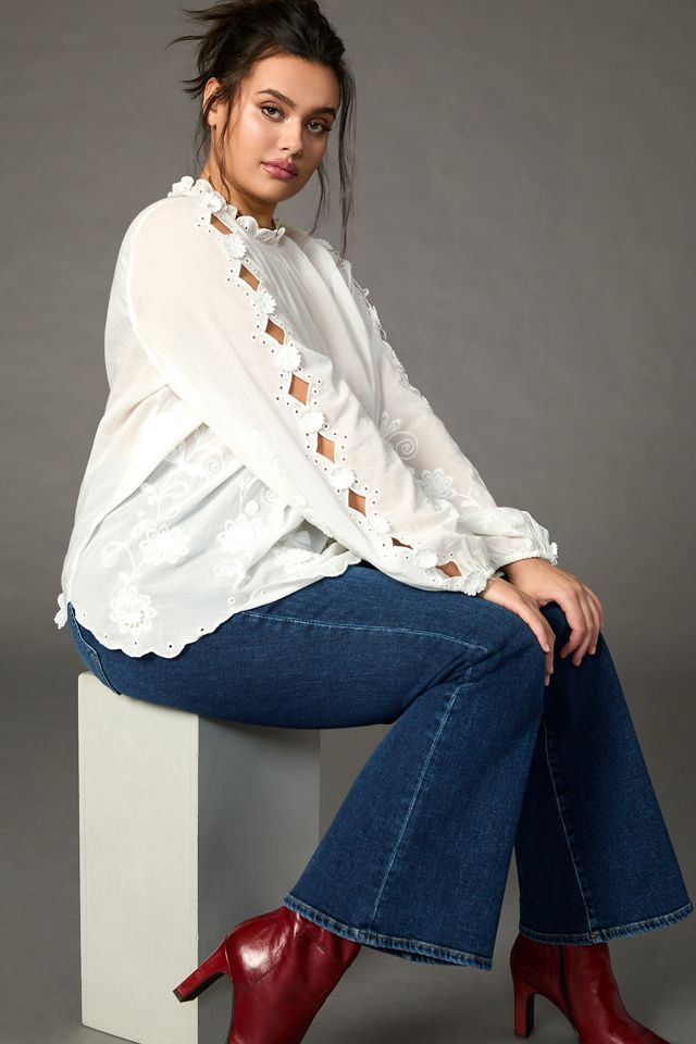 By Anthropologie Embellished Floral Blouse | Anthropologie