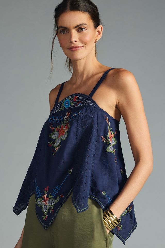 By Anthropologie Embroidered Halter Top | Anthropologie
