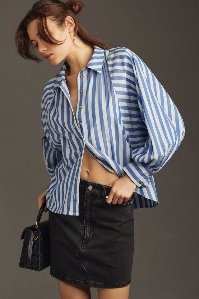 Pilcro Boyfriend Batwing Buttondown Blouse | Anthropologie