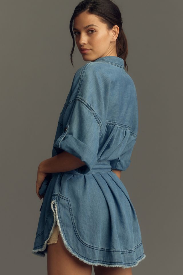 Pilcro Surfside Denim Tunic Top | Anthropologie UK
