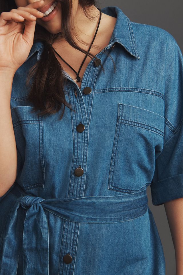 Pilcro Surfside Denim Tunic Top | Anthropologie