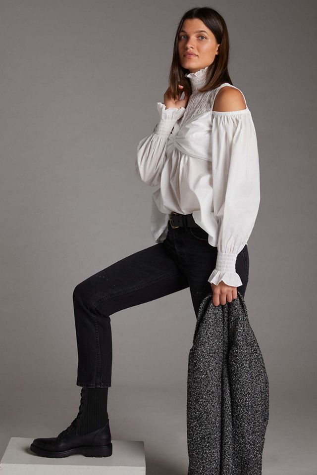 Hope For Flowers by Tracy Reese Smocked High-Neck Blouse | Anthropologie UK