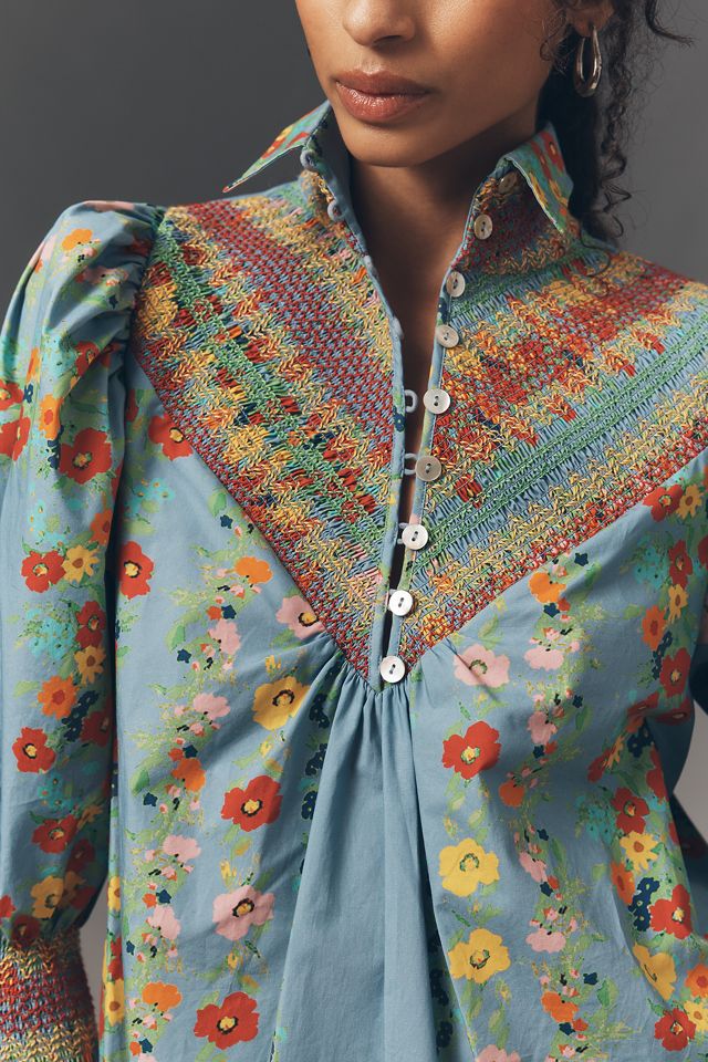 Hope for Flowers by Tracy Reece Soft Smocked Henley Shirt | Anthropologie